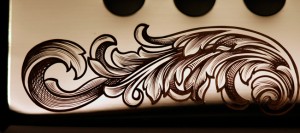 Engraved guitar pickup cover – Viljo Marrandi art and engraving